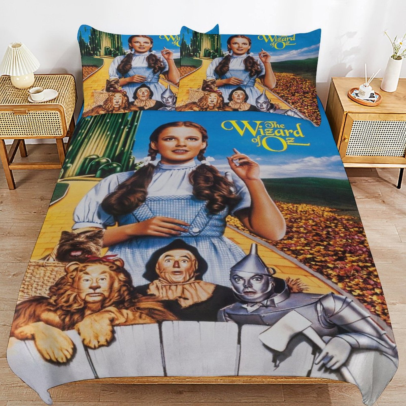 Wizard of O Duvet Cover Set Cartoon Print Bedding Set 3pcs for Kids ...