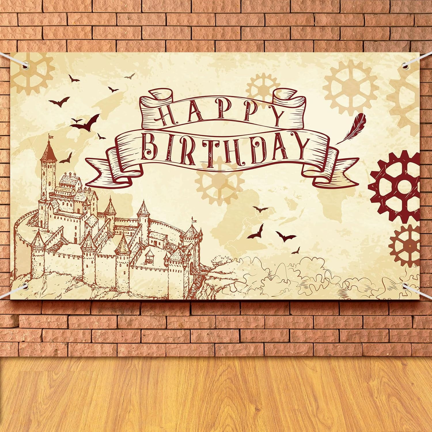 Wizard Party Backdrop Banner 6 x 3.6 ft Magic School Castle Background ...