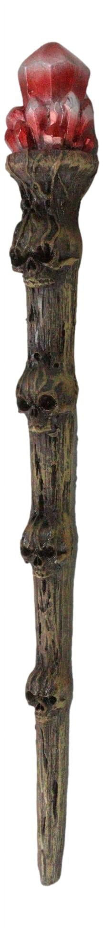 Wizard Red Crystal Tree Ent Skulls Cosplay Wand 9.5" Accessory Fantasy ...