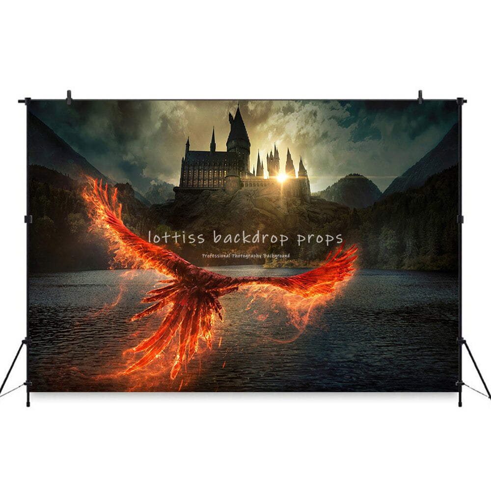 Wizard School Big Moon Backdrops Kids Cake Smash Birthday Photo Prop ...