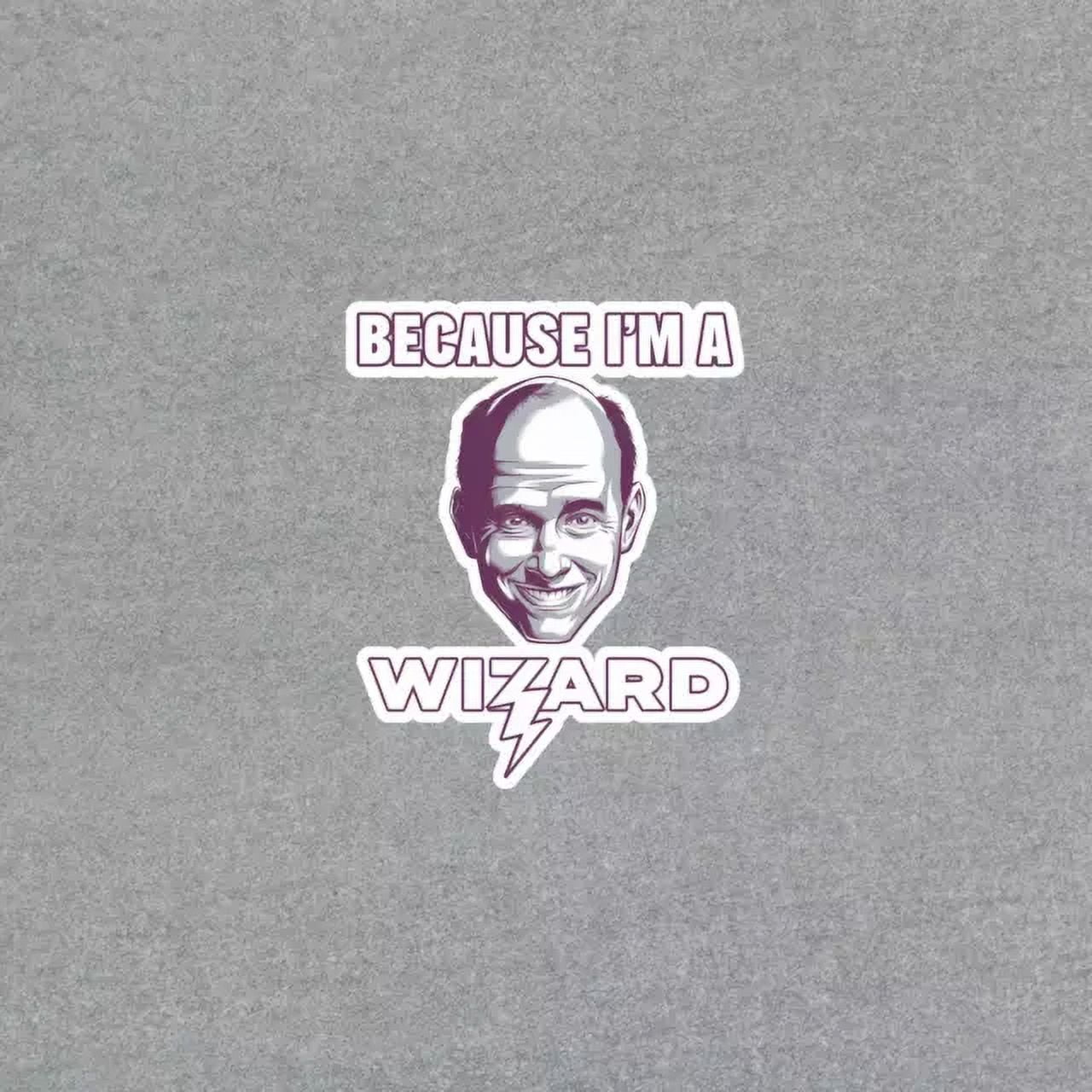 Because I'M A Wizard Smirking Man Face Graphic Stickerphone Decal Water Bottle Stickers, Vinyl ...