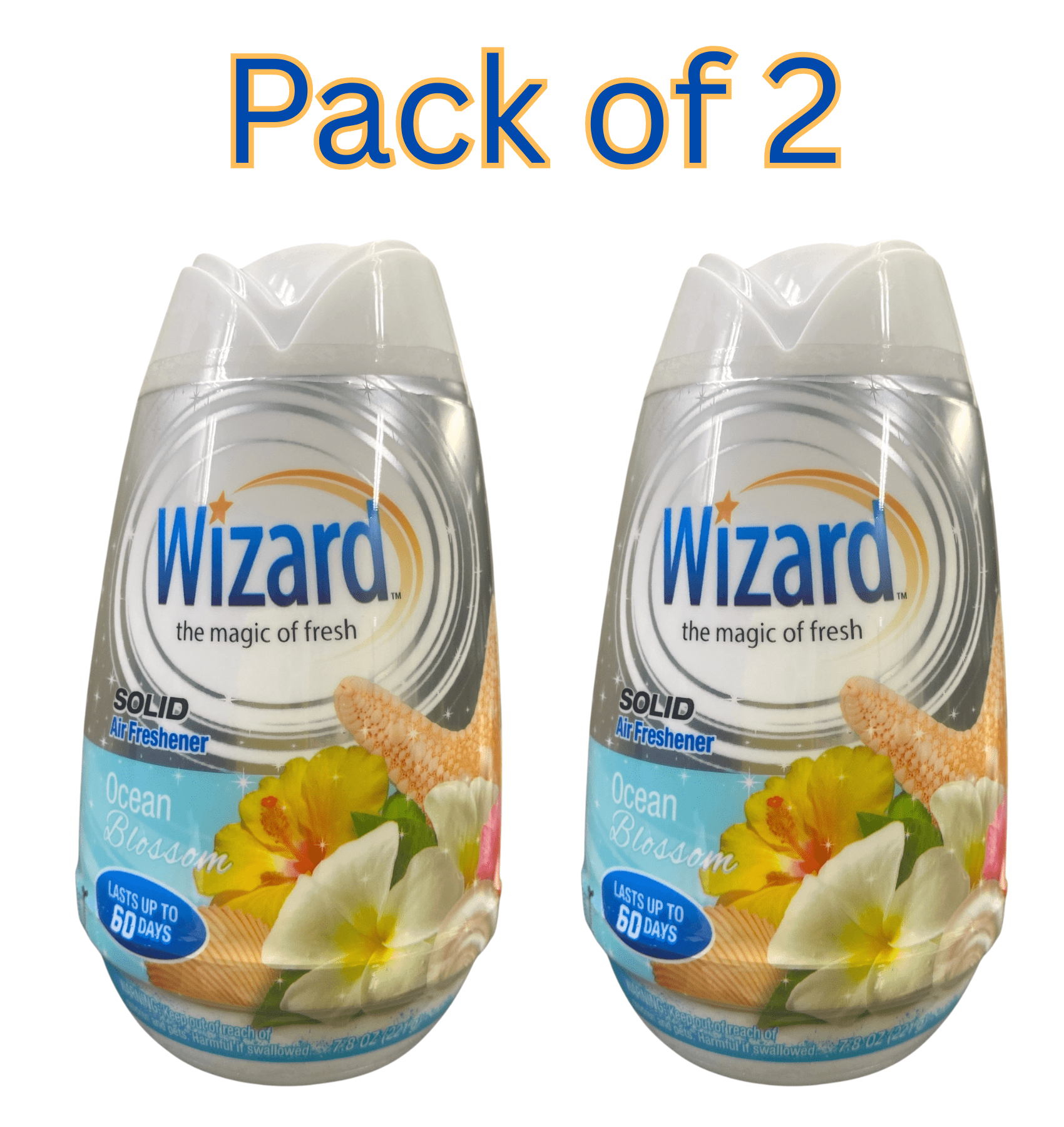 Wizard Solid Air Freshener, Ocean Blossom Scent, Long-Lasting Odor ...