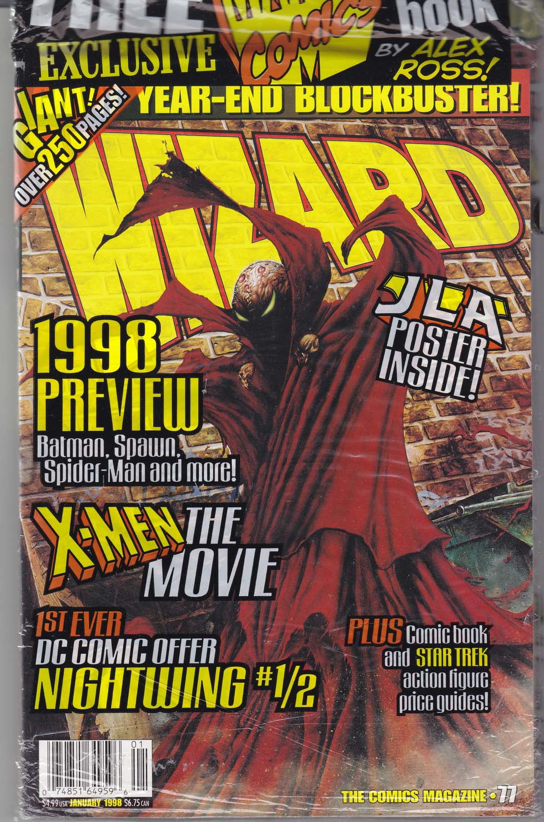 Wizard: The Comics Magazine #77B (in bag) VF ; Wizard Comic Book ...