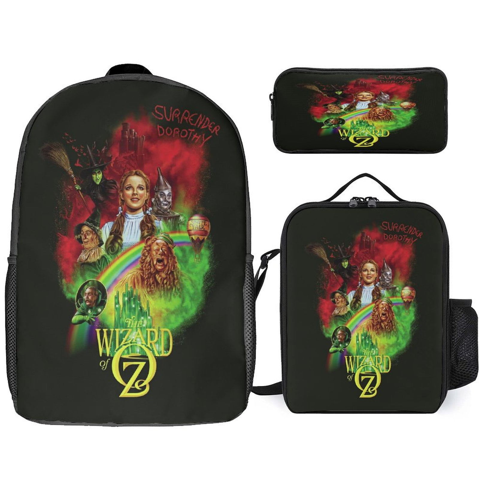 Wizard of O Backpack 3PCS Backpack Set Lunch Box and Pencil Case ...