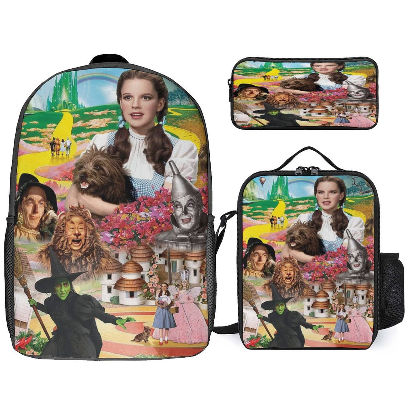 Wizard of O Backpack 3PCS Backpack Set Lunch Box and Pencil Case ...