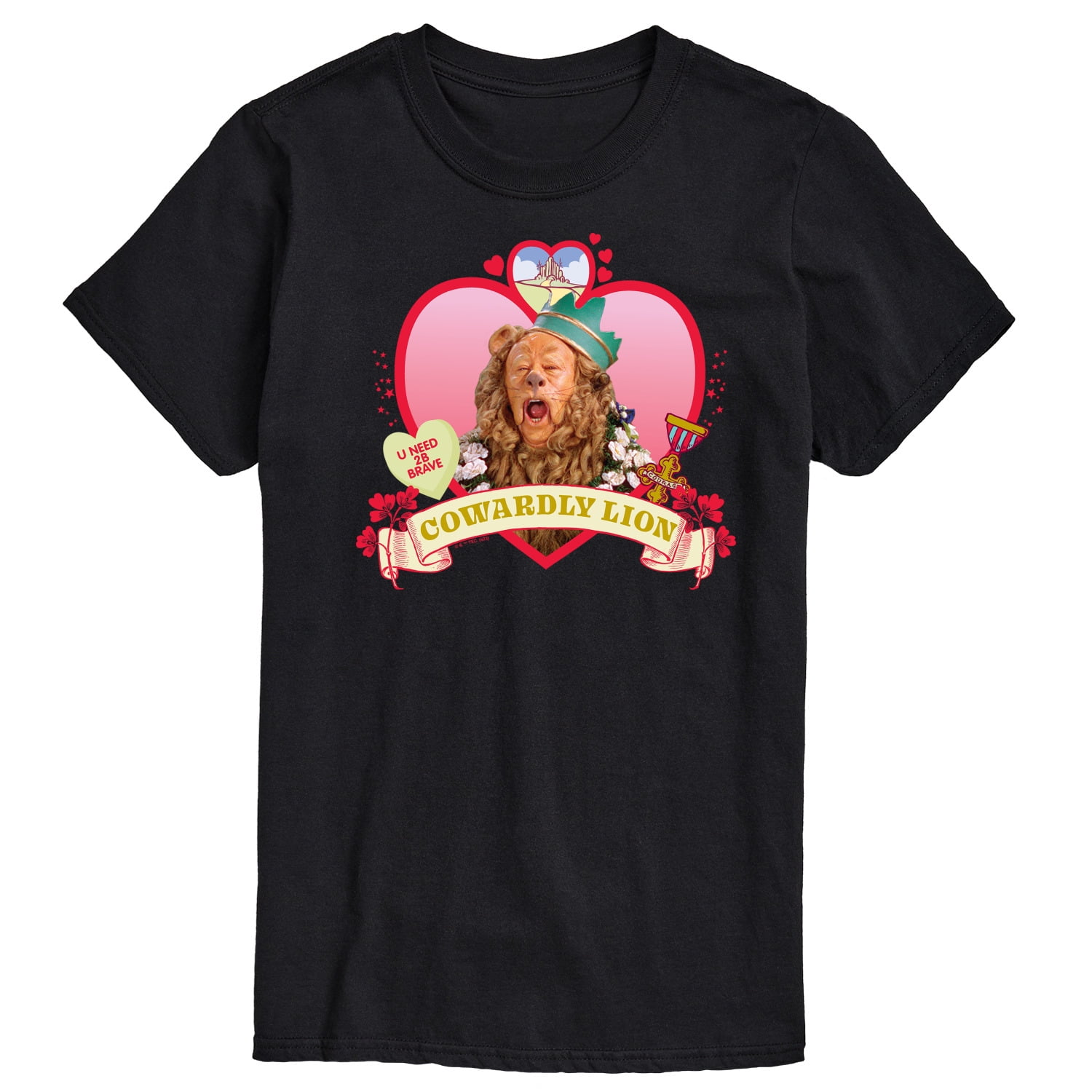 Wizard of Oz - Heart Cowardly Lion - Men's Short Sleeve Graphic T-Shirt ...