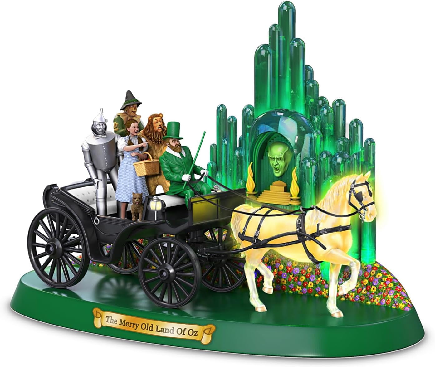 Bradford Exchange Wizard of Oz Hand-Painted Musical Statue with Color ...