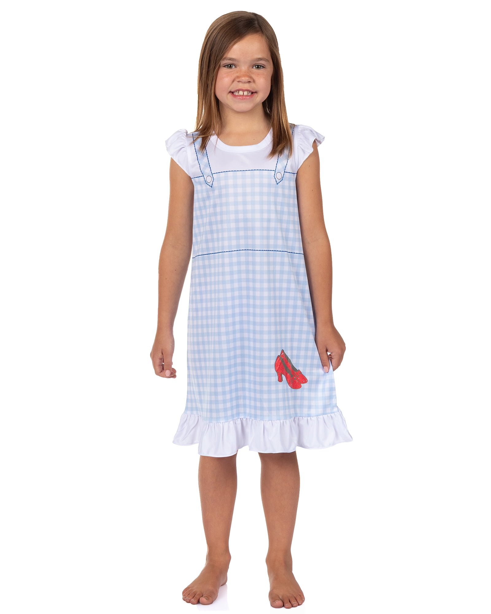 Wizard of Oz Pajamas Girls Dorothy Ruby Slippers Short Sleeve Ruffle ...