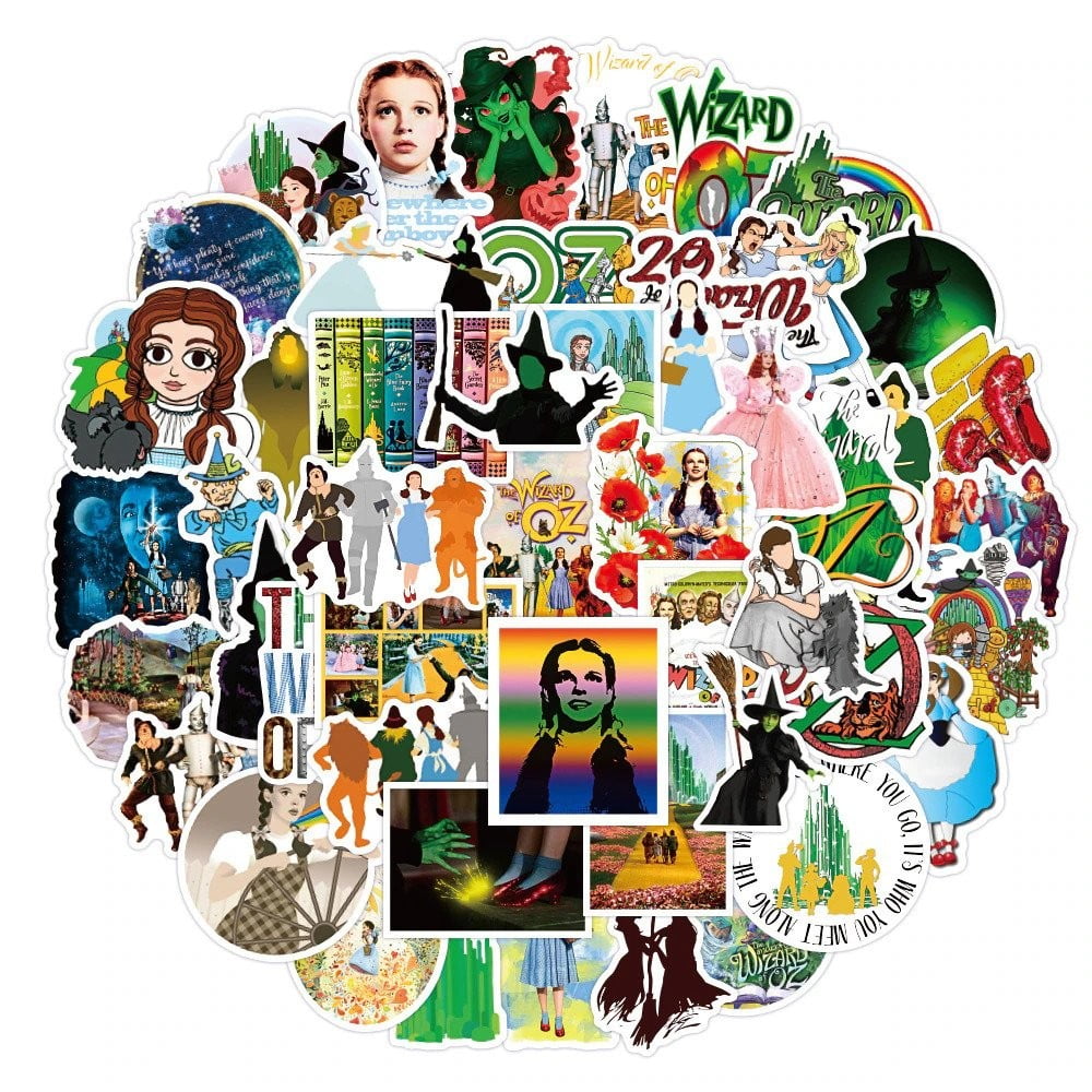 Wizard of Oz Themed Set of 50 Decals Stickers - Walmart.com
