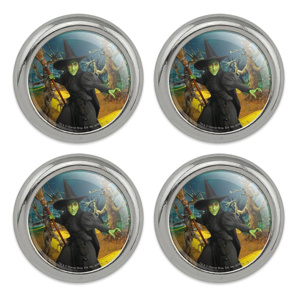 Official Wizard of Oz Wicked Witch Novelty Buttons, Set of 4, Metal ...
