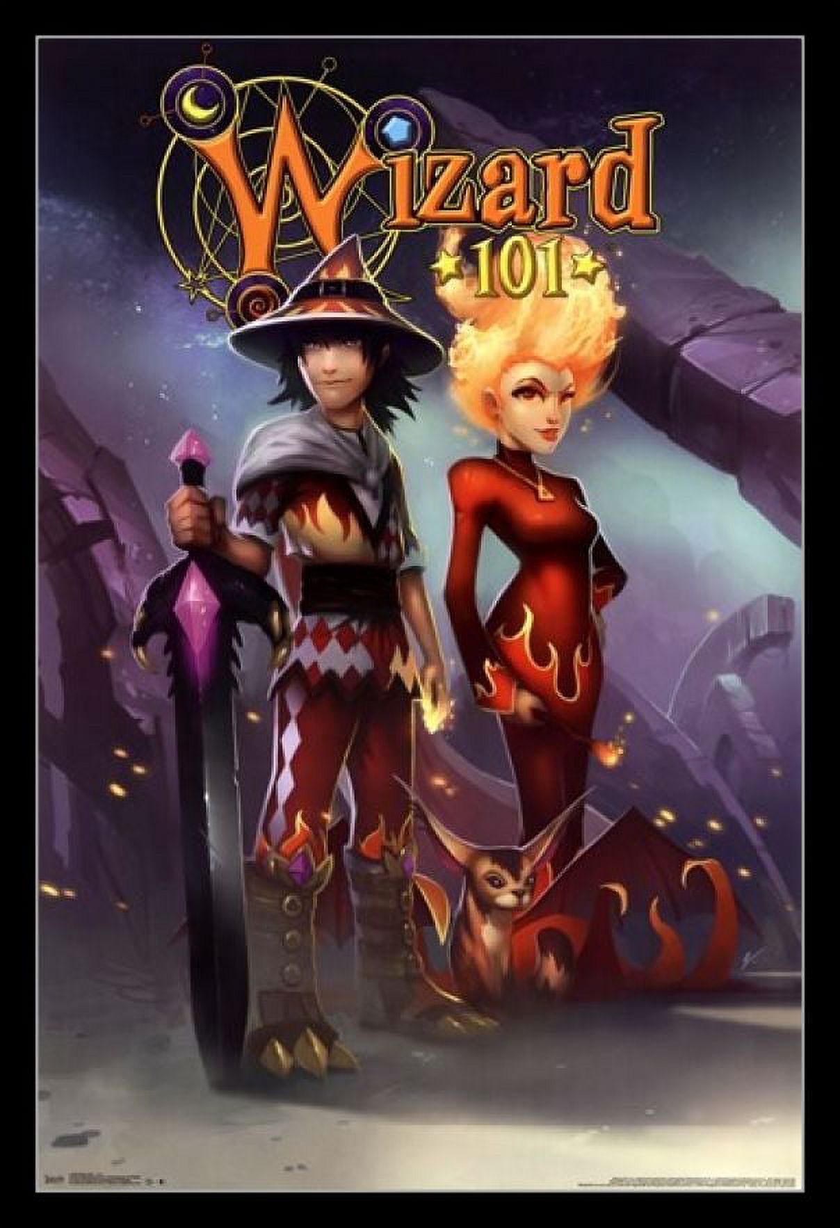 Wizard101 - Trio Laminated & Framed Poster Print (24 x 36) - Walmart.com