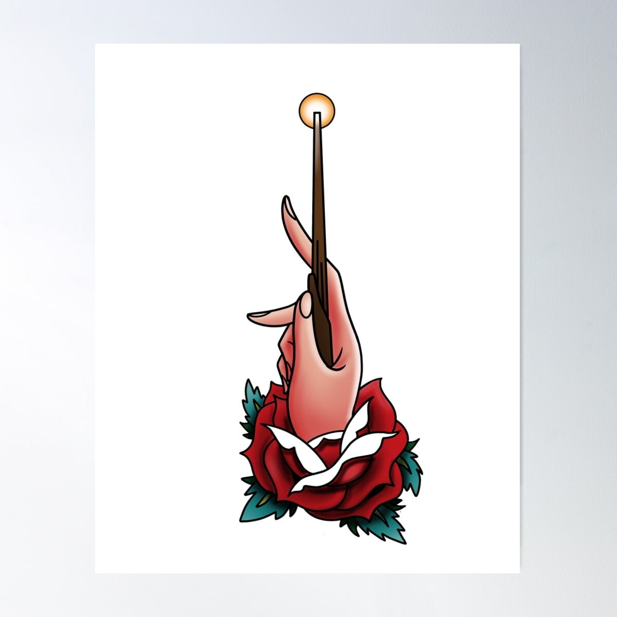 Wizarding And Witchcraft Wand Poster Wall Art, Modern Wall Decor For ...