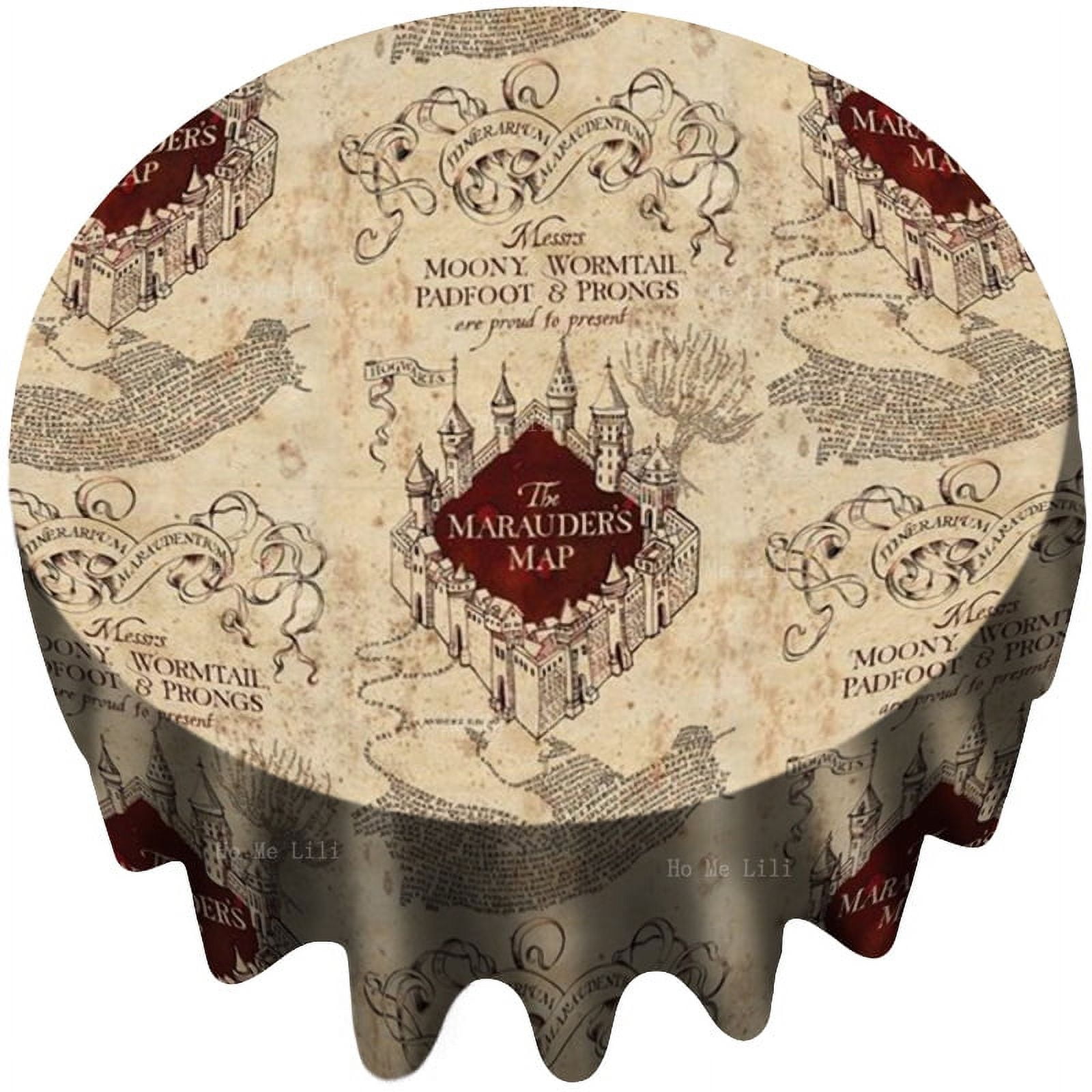 Wizarding World Marauder Map And Desert Castle Tablecloth By Ho Me Lili ...