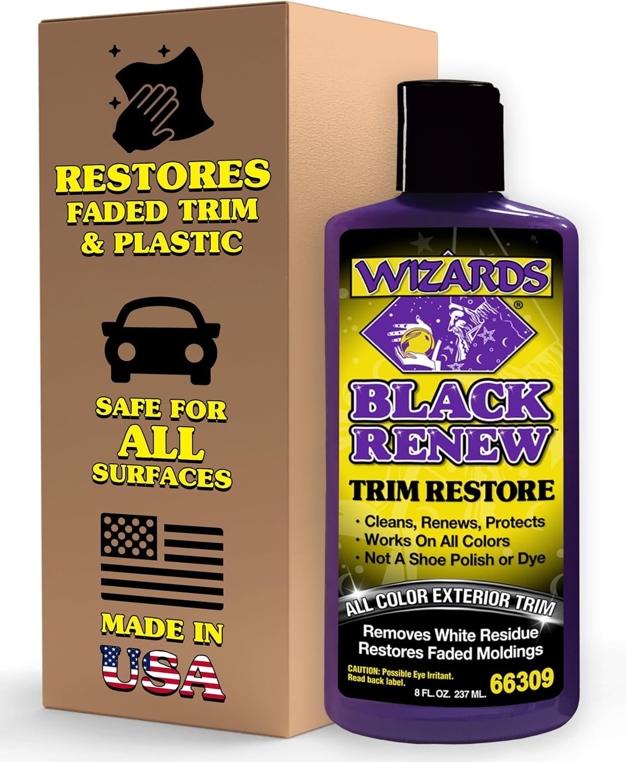 Wizards Black Renew Trim Restorer – Restores & Protects Plastic, Rubber ...