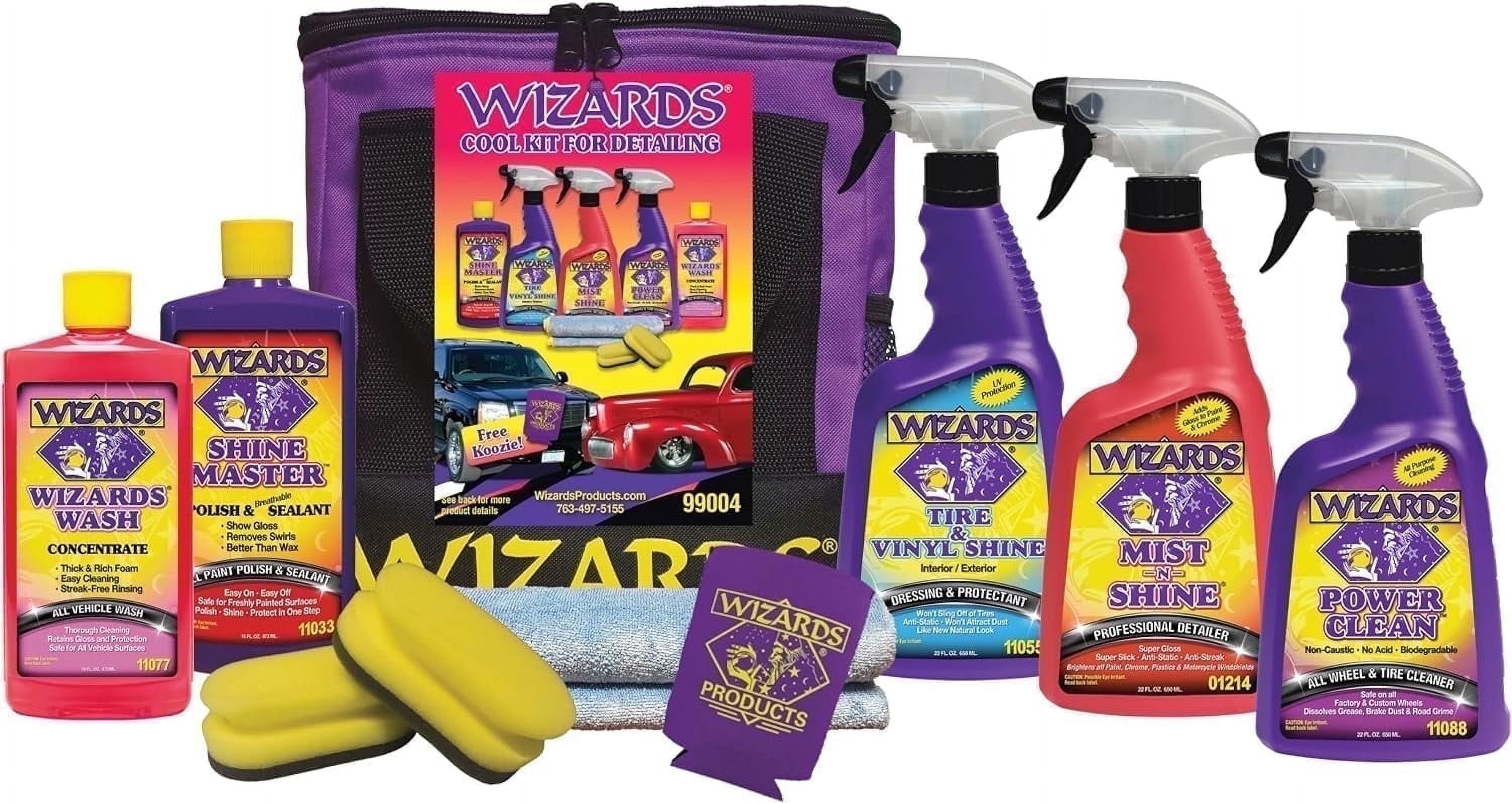 Wizards Products 7-Piece Car Detailing Kit Comprehensive Car Cleaning ...