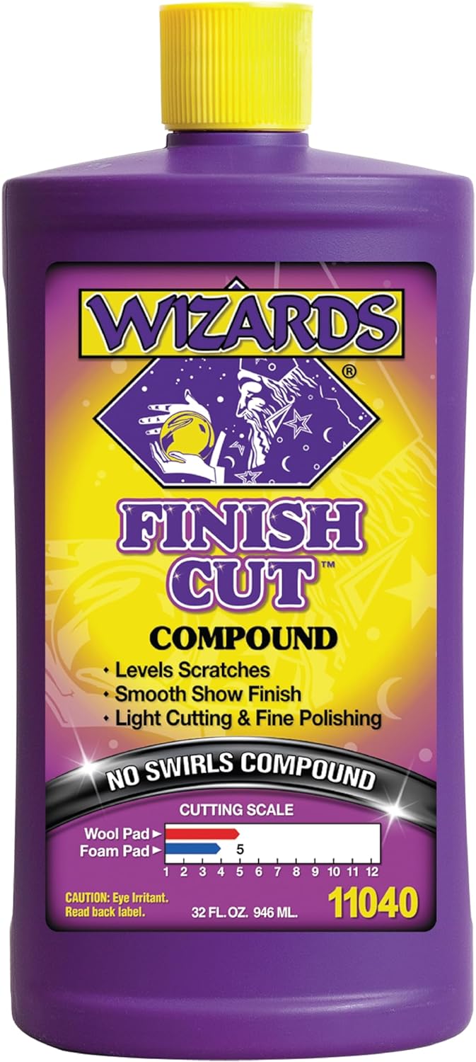 Wizards Smooth Show Finish Cutting Compound and Car Scratch Remover, 32 ...