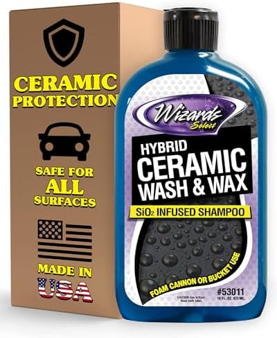 Wizards Products Select Hybrid Ceramic Car Wash & Wax Car Wash Soap Car ...