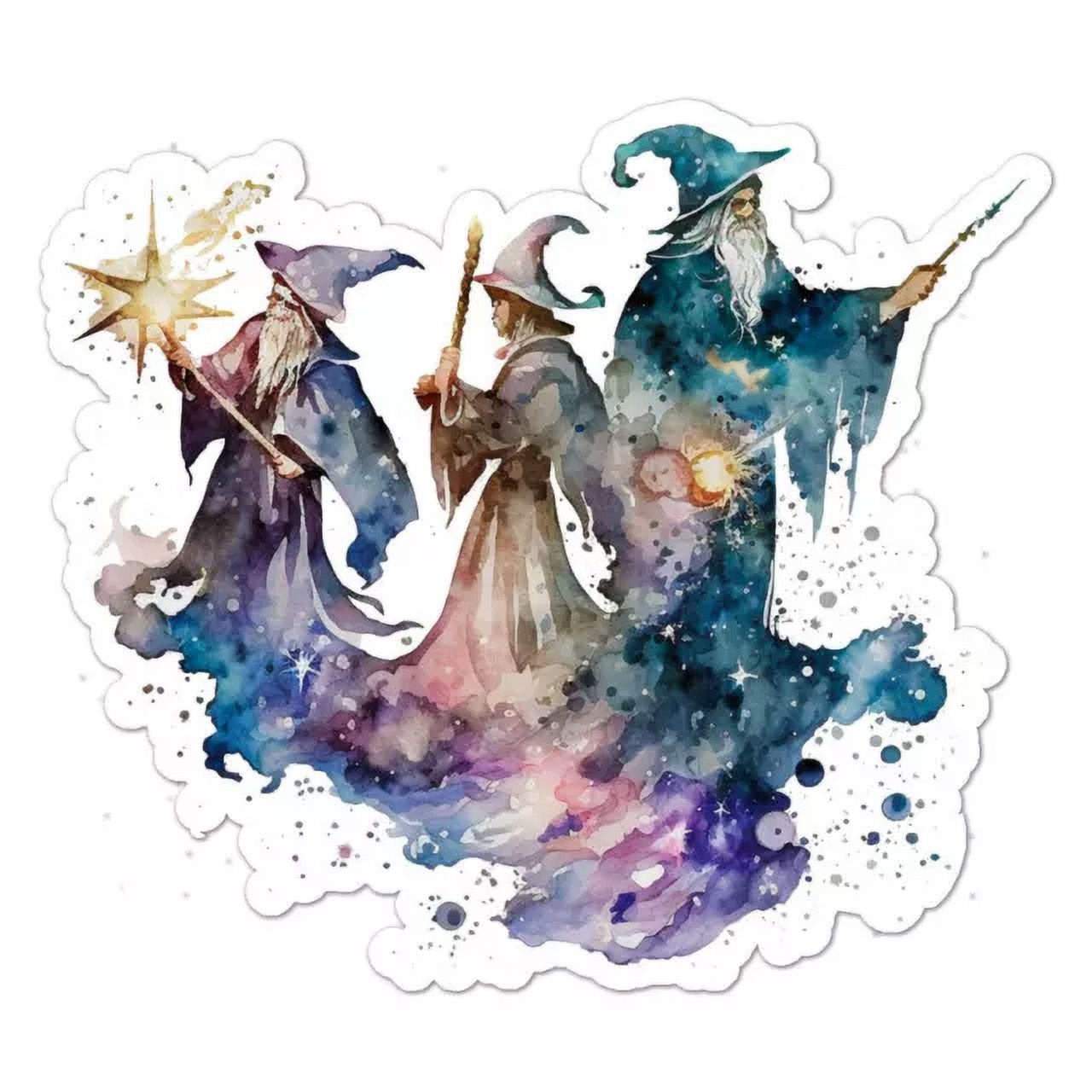Wizards Sorcerers Magic Sticker Indoor Outdoor Phone Decal Water Bottle ...