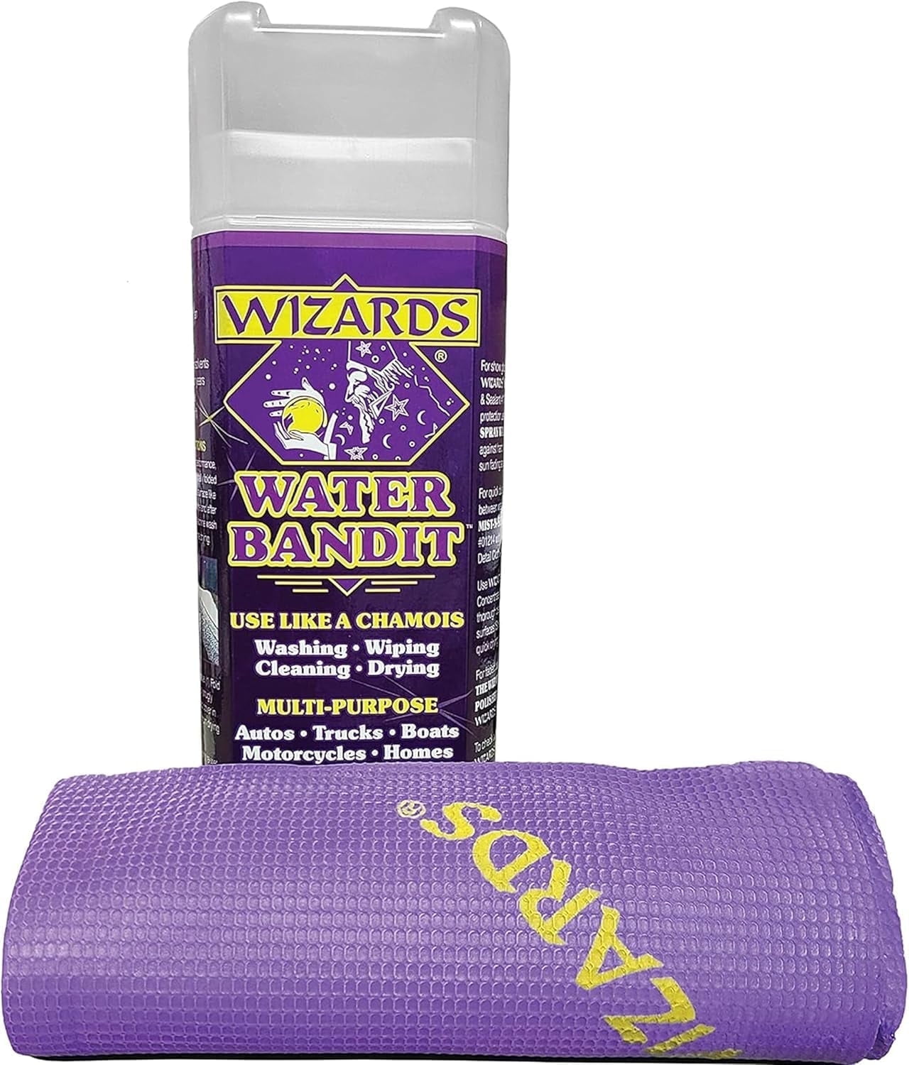 Wizards Water Bandit Multi-Purpose Chamois Cloth & Car Drying Towel, 27 ...