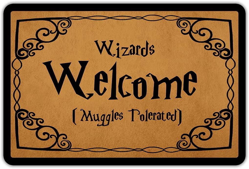 Wizards Welcome Muggles Tolerated Outdoor Decorations Door Decor Mat ...