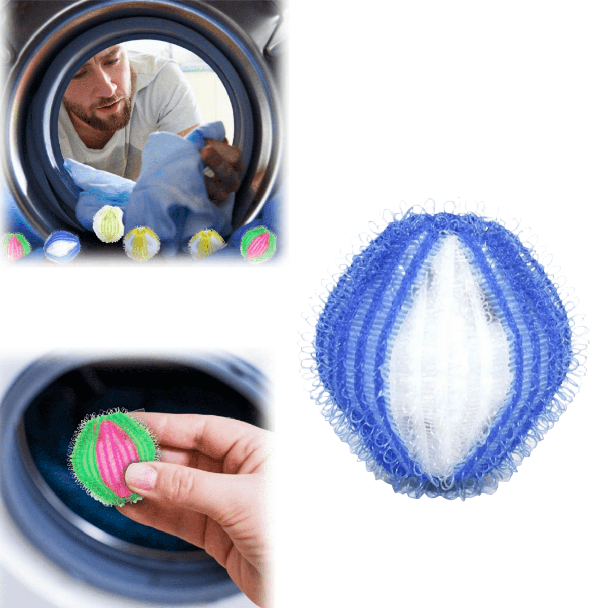 Wizlet Laundry Hair Removal Ball, Reusable Pet Hair Catcher and Anti ...