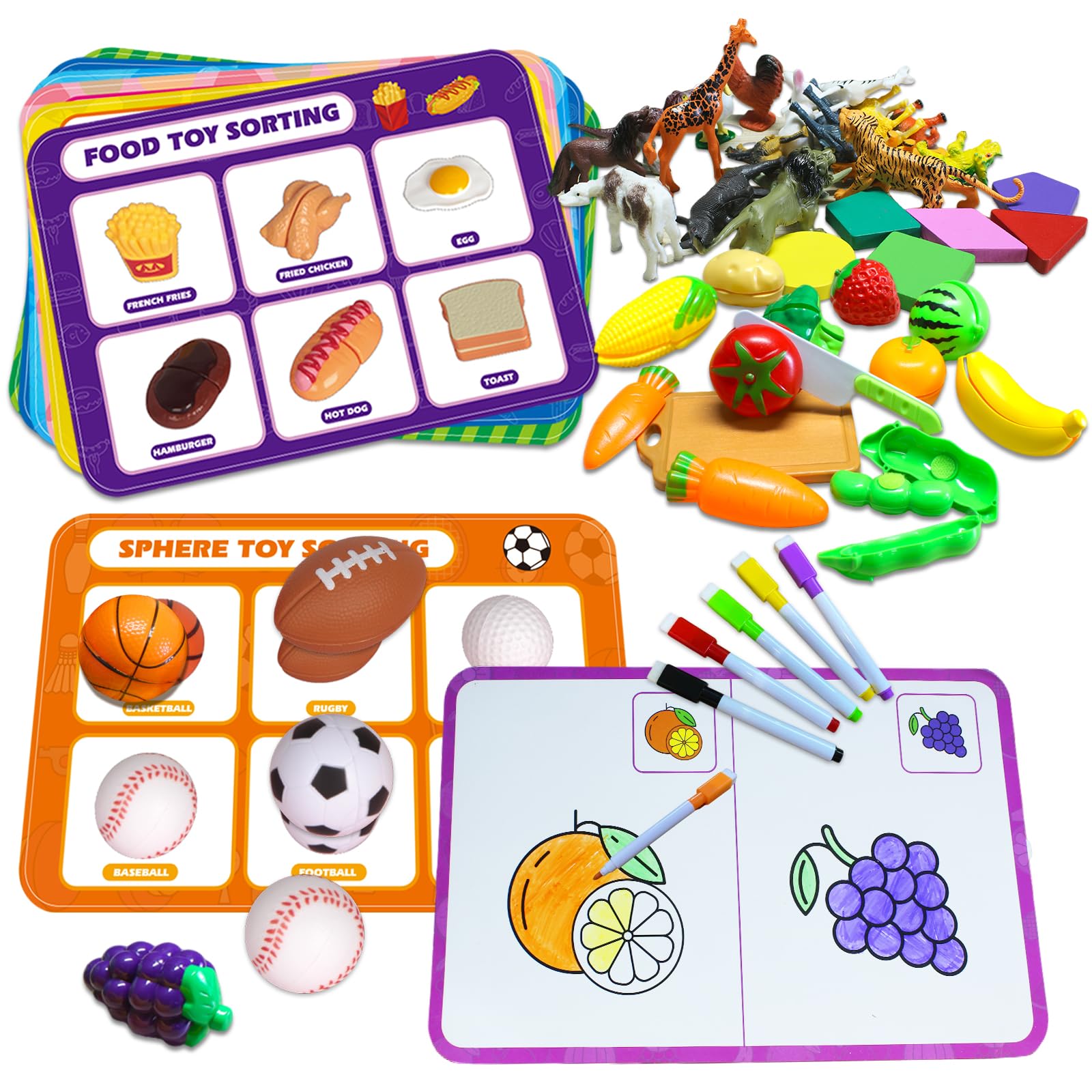 Wiznobliss Sorting Toys for STF9 Toddlers,Sorting Matching Games ...