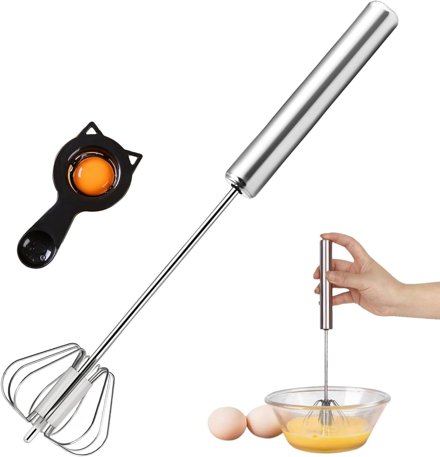 Wizzy Whisk, Wizzy Whisk Pro, Semi Automatic Whisk, Stainless Steel ...