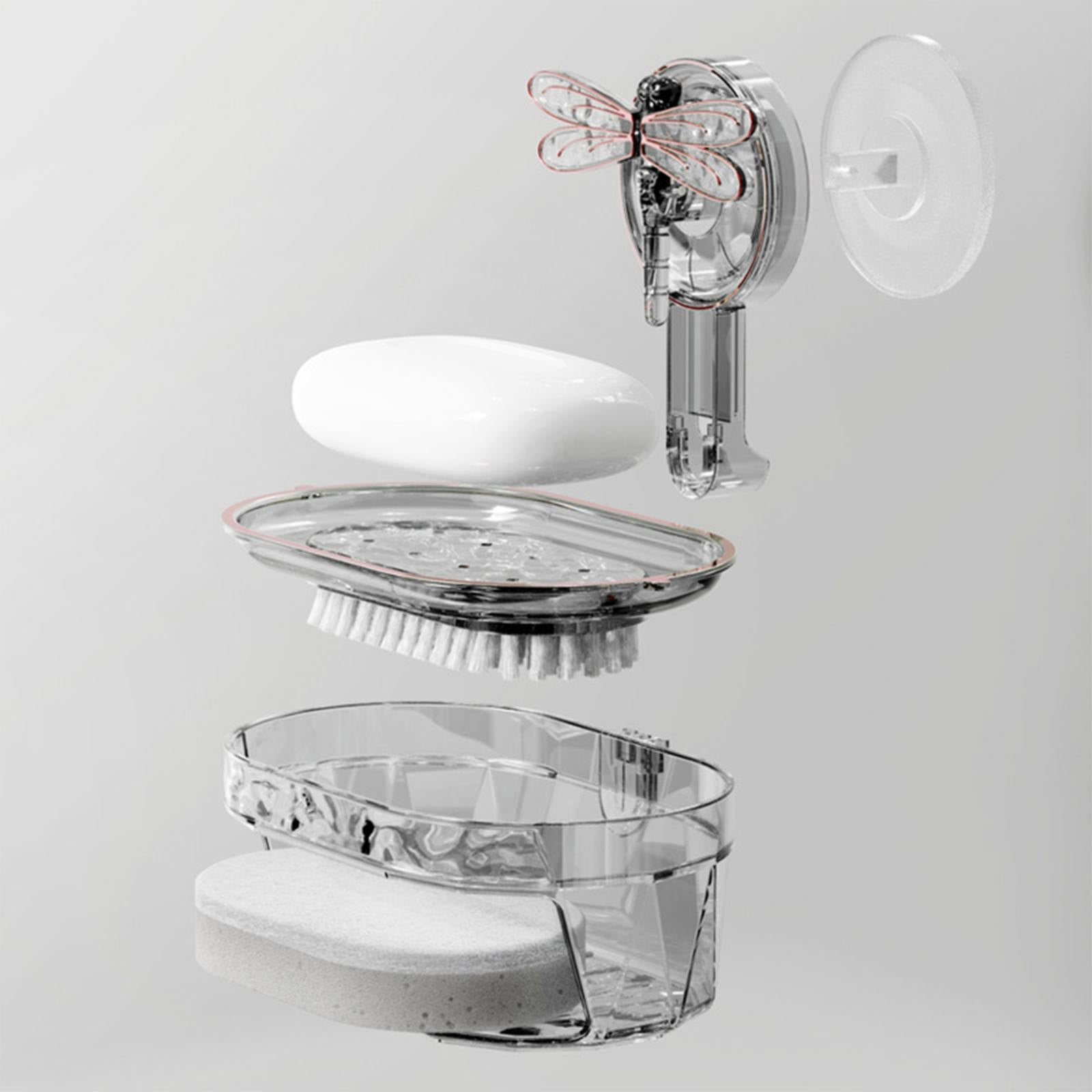 Wkhz Shower Nozzle Soap Box Sponge for Suction Cups Soap Dish for ...