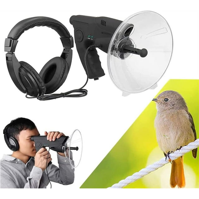 WlP Parabolic Microphone Monocular, Monocular X8 Times Long Distance Hearing Device, Nature ...