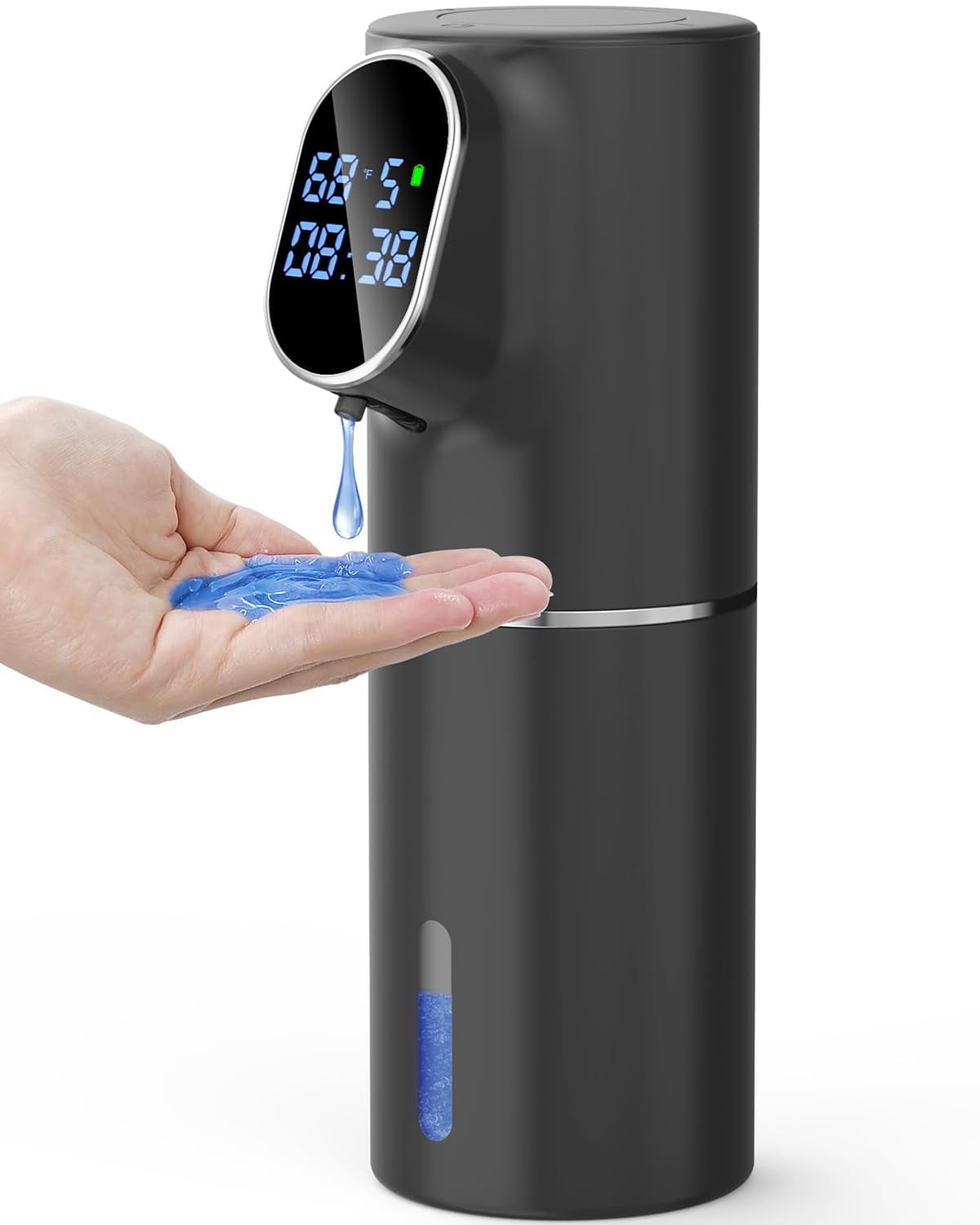 Wladipw Auto Liquid Soap Dispenser Touchless with Time and Temperature Display 5levels Automatic ...