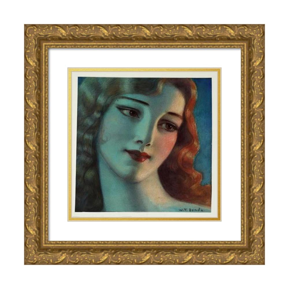 Wladyslaw Theodore Benda 15x15 Gold Ornate Wood Frame and Double Matted ...