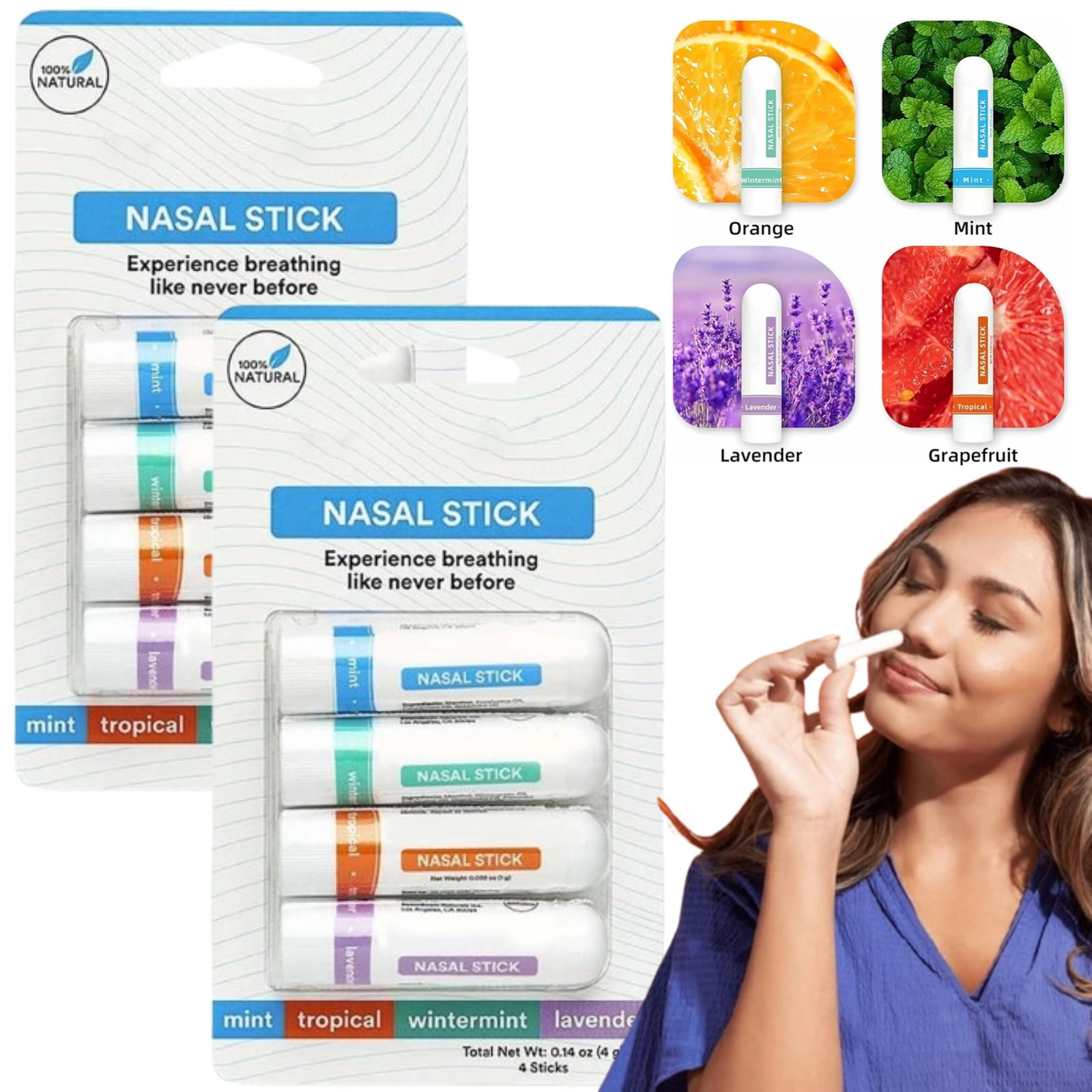 WldBzy Nasal Stick, 8 Pack Natural Nasal Sticks for Congestion Relief ...