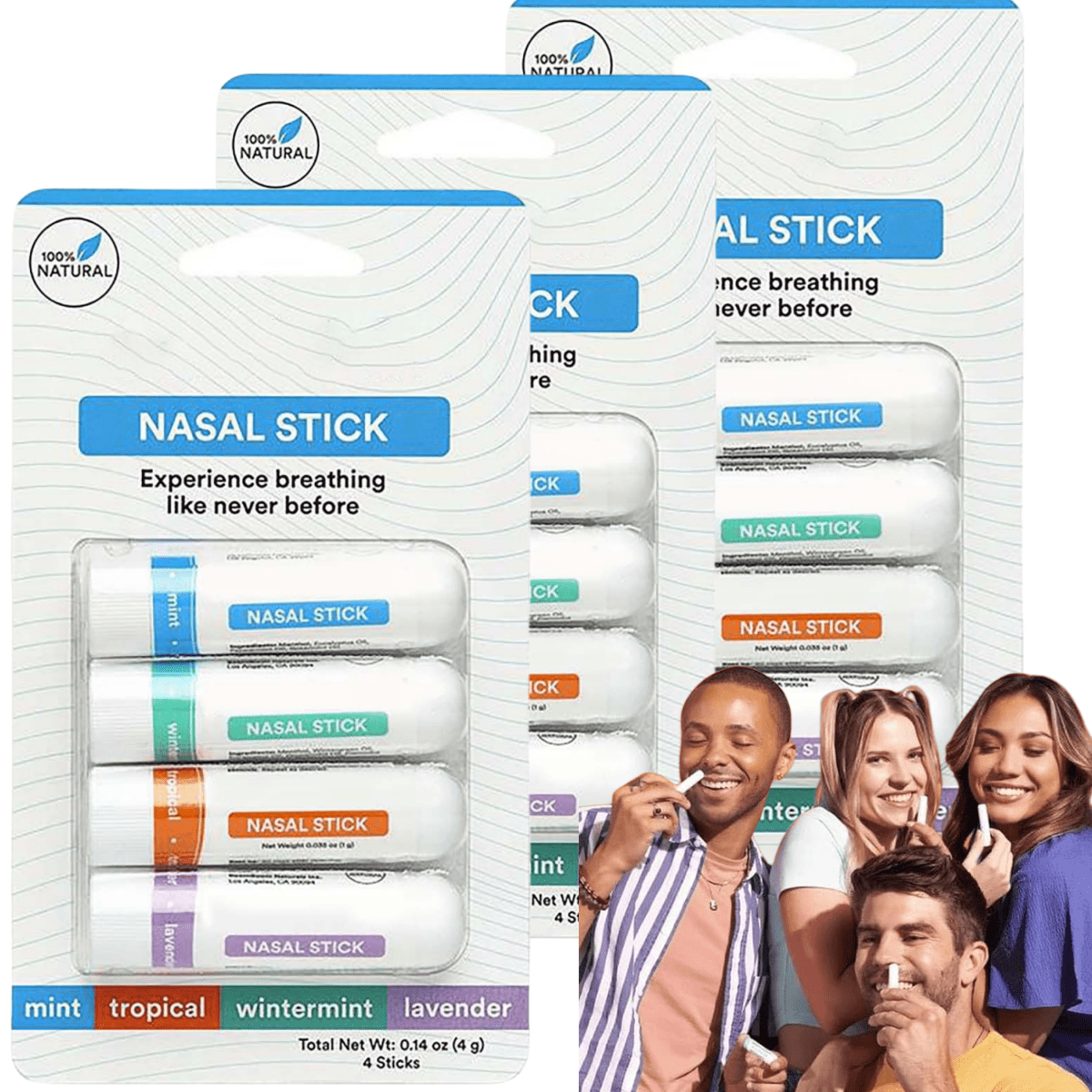 WldBzy Nasal Stick Nasal Inhaler Stick Portable Nasal Inhaler Natural ...