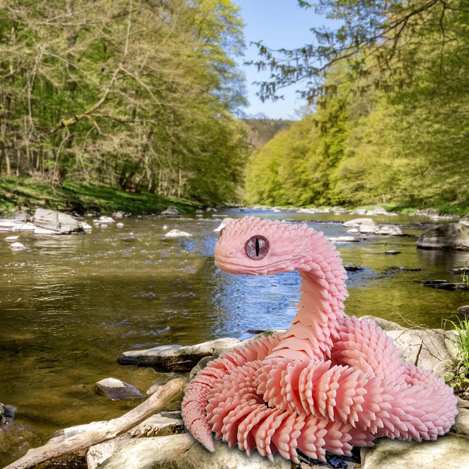 Wldoasz 3D Printed Animals-Snake Viper, 24 in Surprise Mystery Snake ...