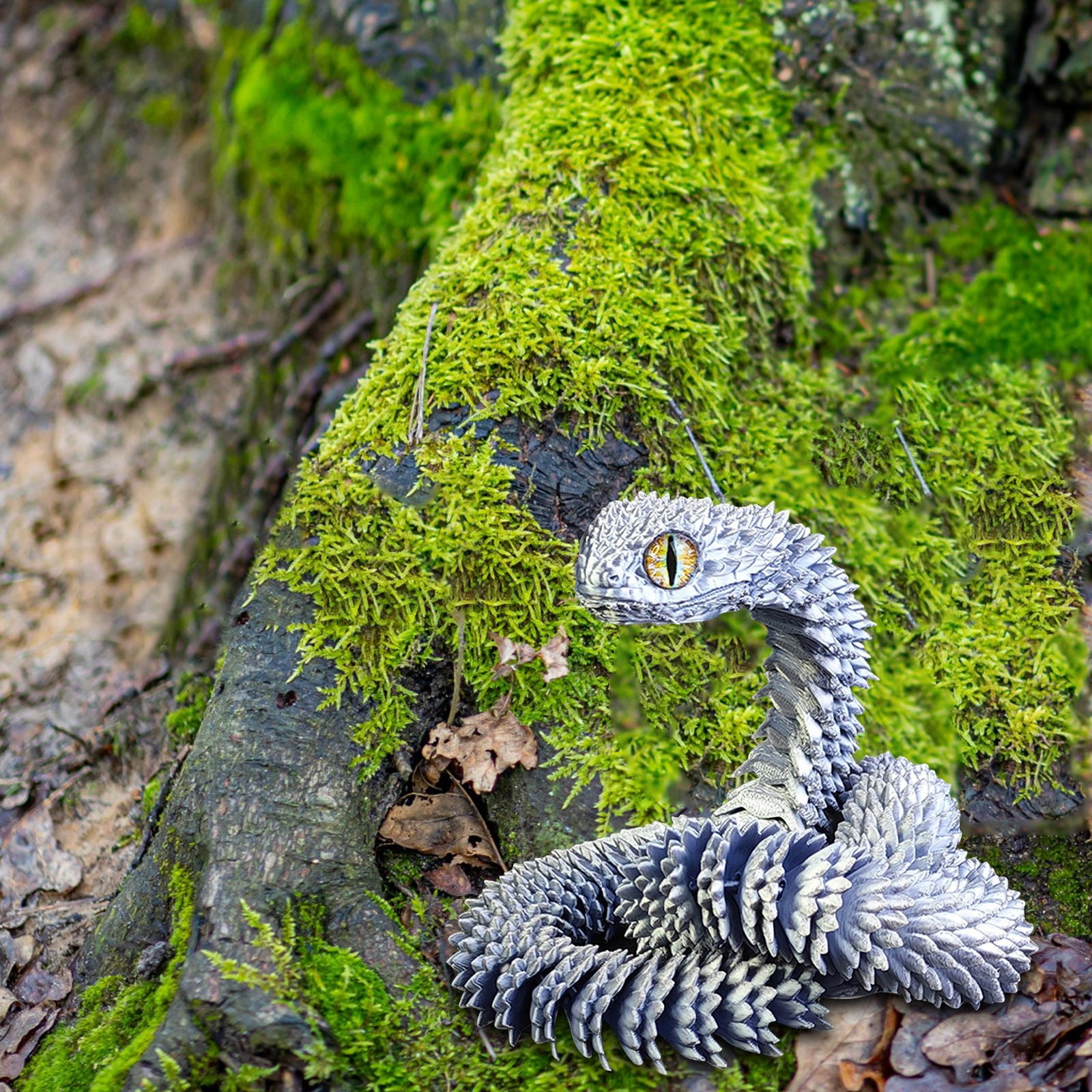 Wldoasz 3D Printed Snake, PLA 3D Printed Cobra Black Red 3D Printed ...