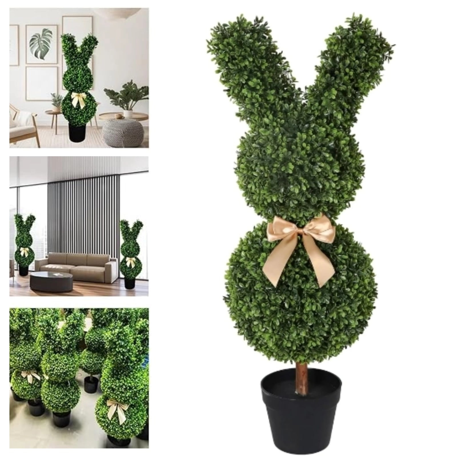 Wldoasz Bunny Topiary Outdoor - Rabbit Shaped Topiary Trees, Easter ...