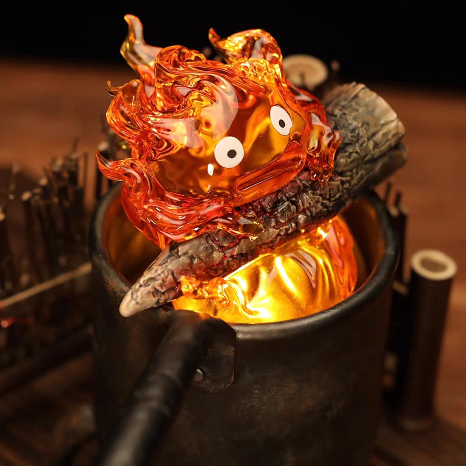 Wldoasz Calcifer Night Light Atmosphere Lamp, Desktop Cute Flame Night ...