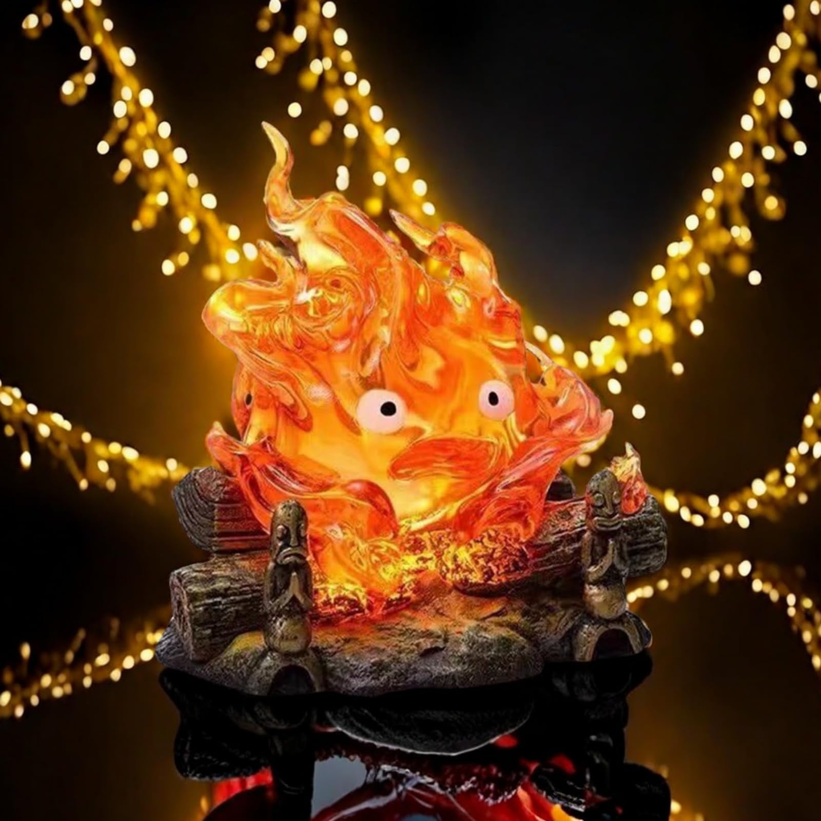 Wldoasz Calcifer Night Light - Flame Calcifer Lamp Calcifer Statue ...