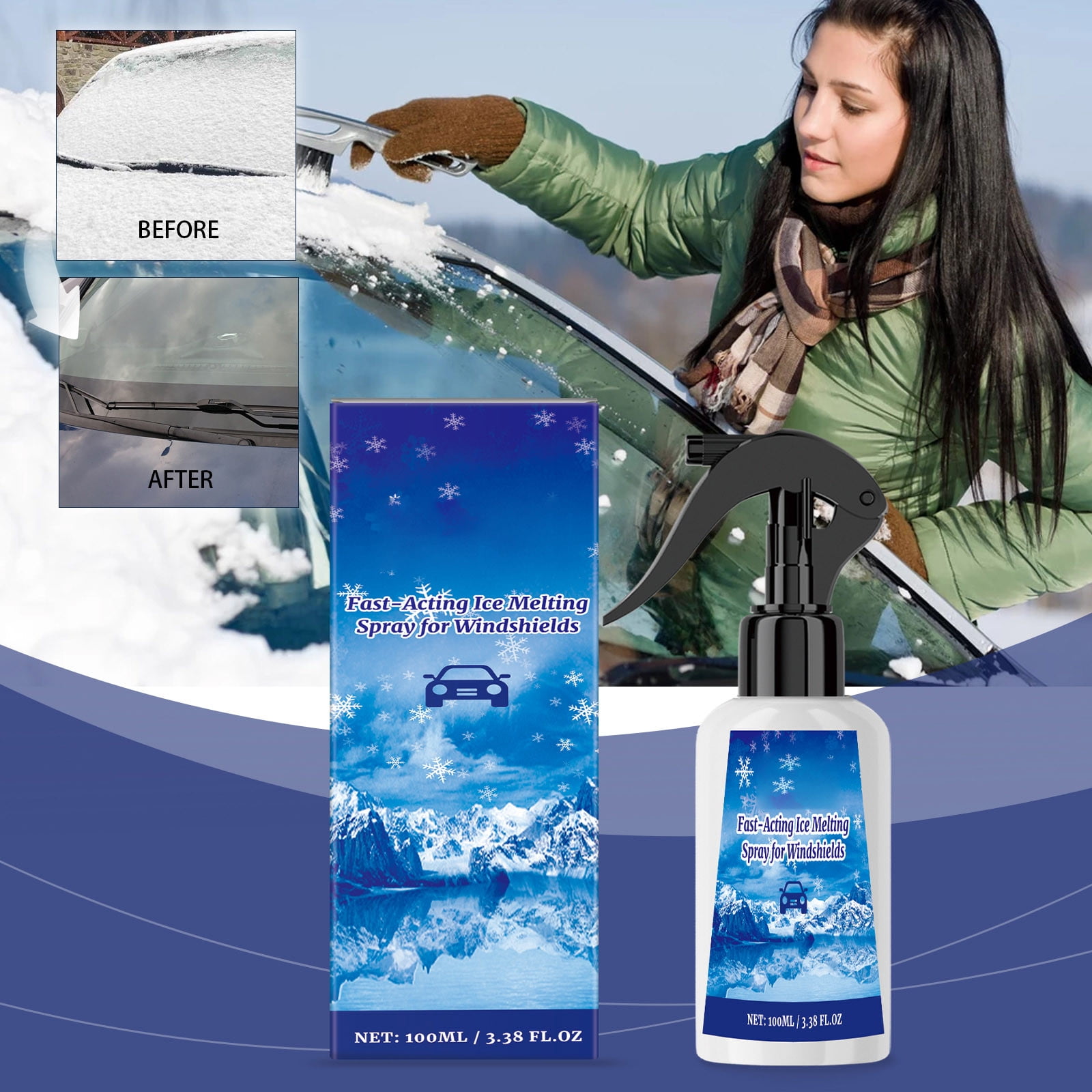Wldoasz Car Defroster Deicer Spray, Auto Windshield Deicing Spray, Car ... Wldoasz Car Defroster Deicer Spray, Auto Windshield Deicing Spray, Car ...