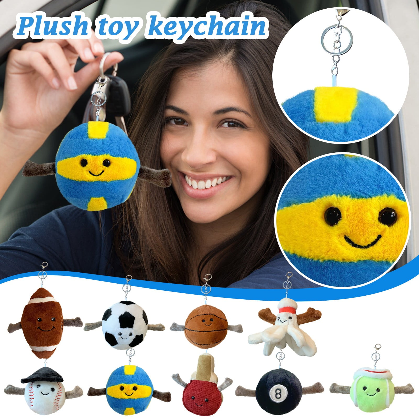 Wldoasz Jellycat 4 inch Stuffed Sports Balls Toy, Mini with Feet ...