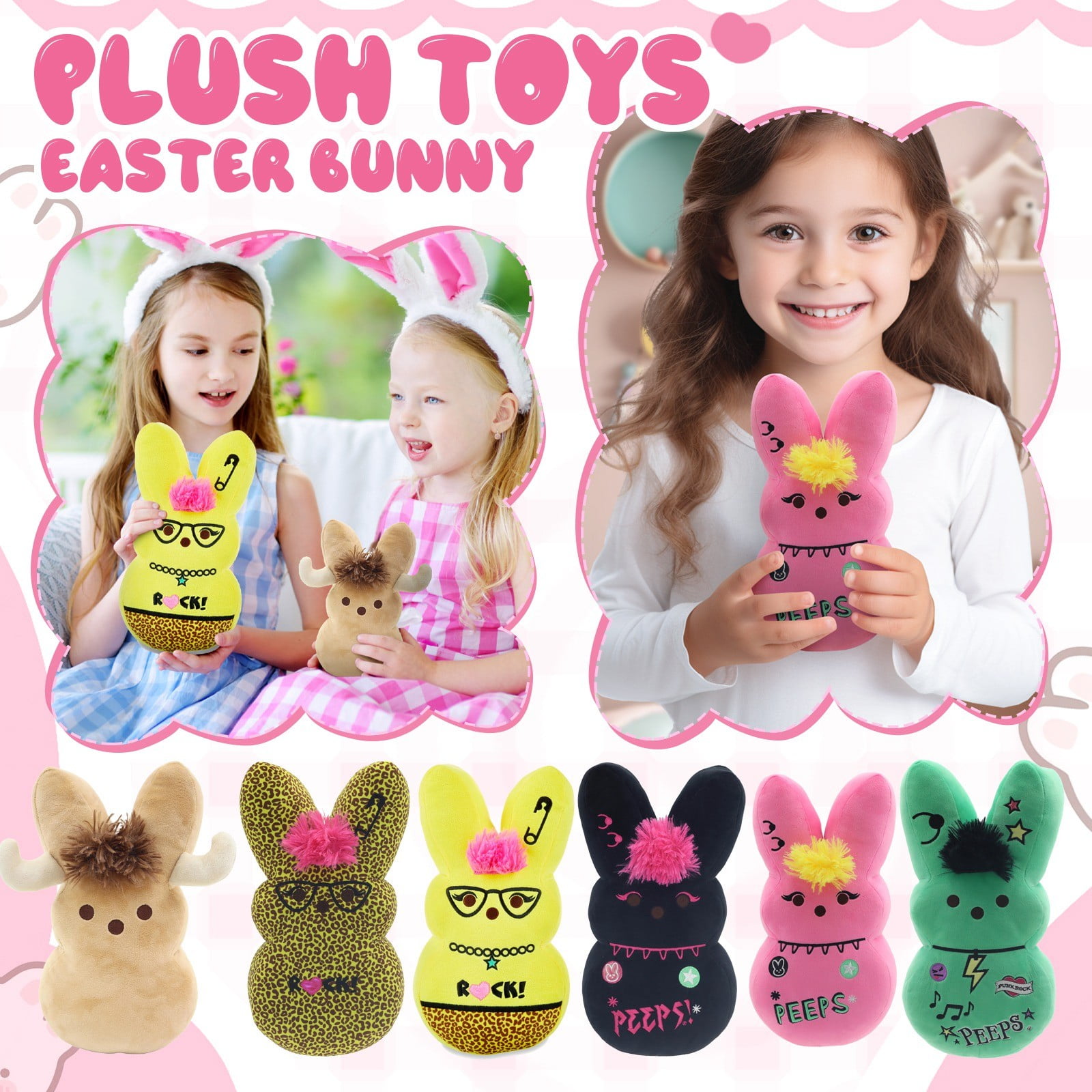Wldoasz Peeps for Pets Bunny 12 Inch Dress-Up Bunny Plush Dog Toy | Dog ...