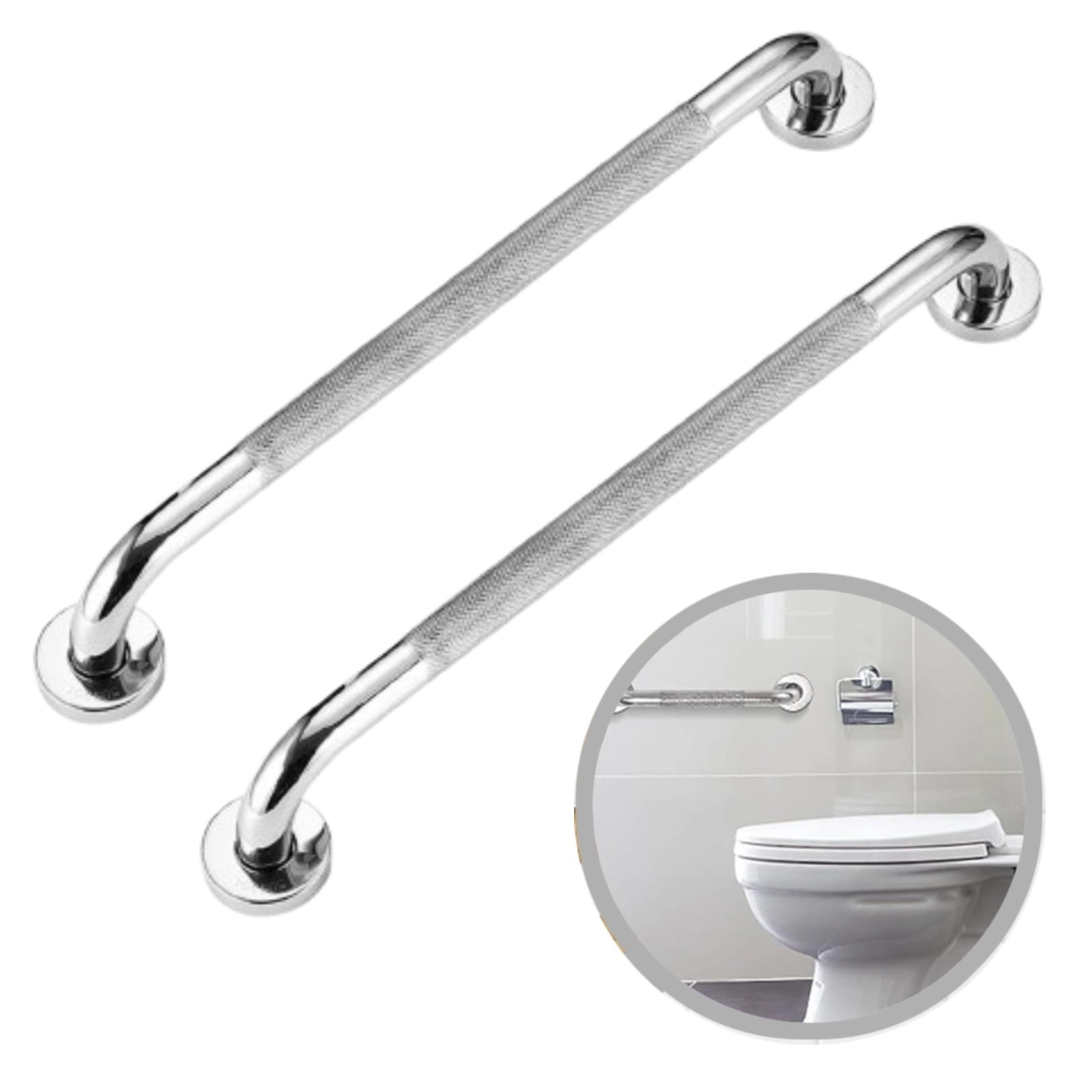 Wldoasz Stainless Steel Wall Mounted 24-Inch Bathroom Grab Bar for ...