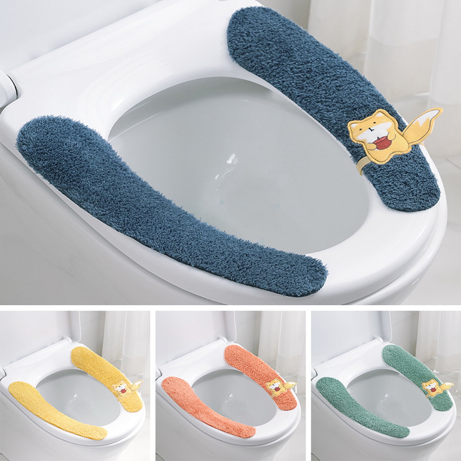 Wliqien 1 Pair Toilet Seat Pads Super Soft Washable Friendly to Skin ...