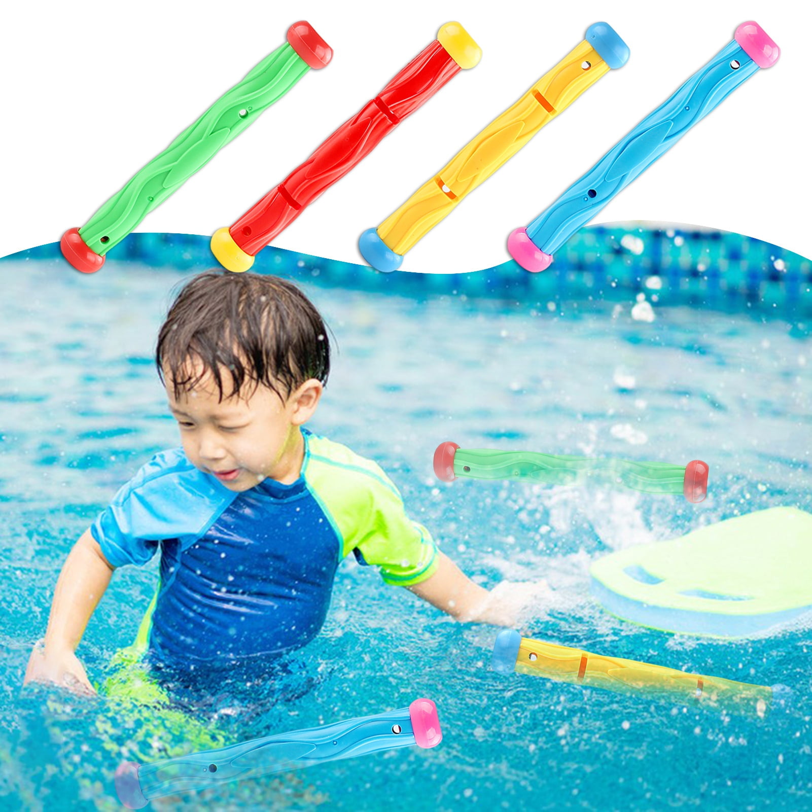 Wliqien 4/6Pcs Dive Sticks Pool Toys for Kids Sinking Throwing Sticks ...