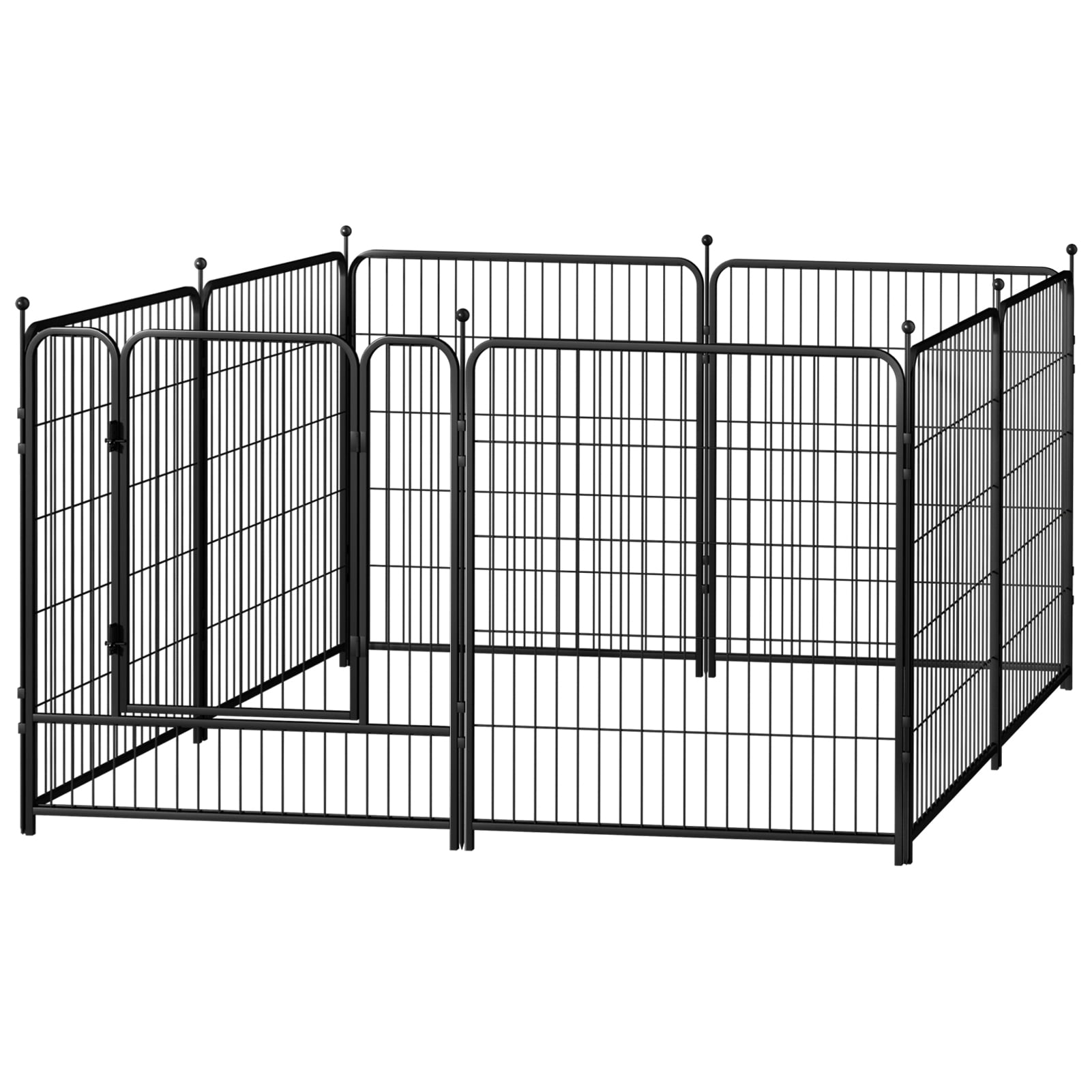 Wliqien 40in x 23ft Garden Fence with Low Threshold Door, 8 Panels ...