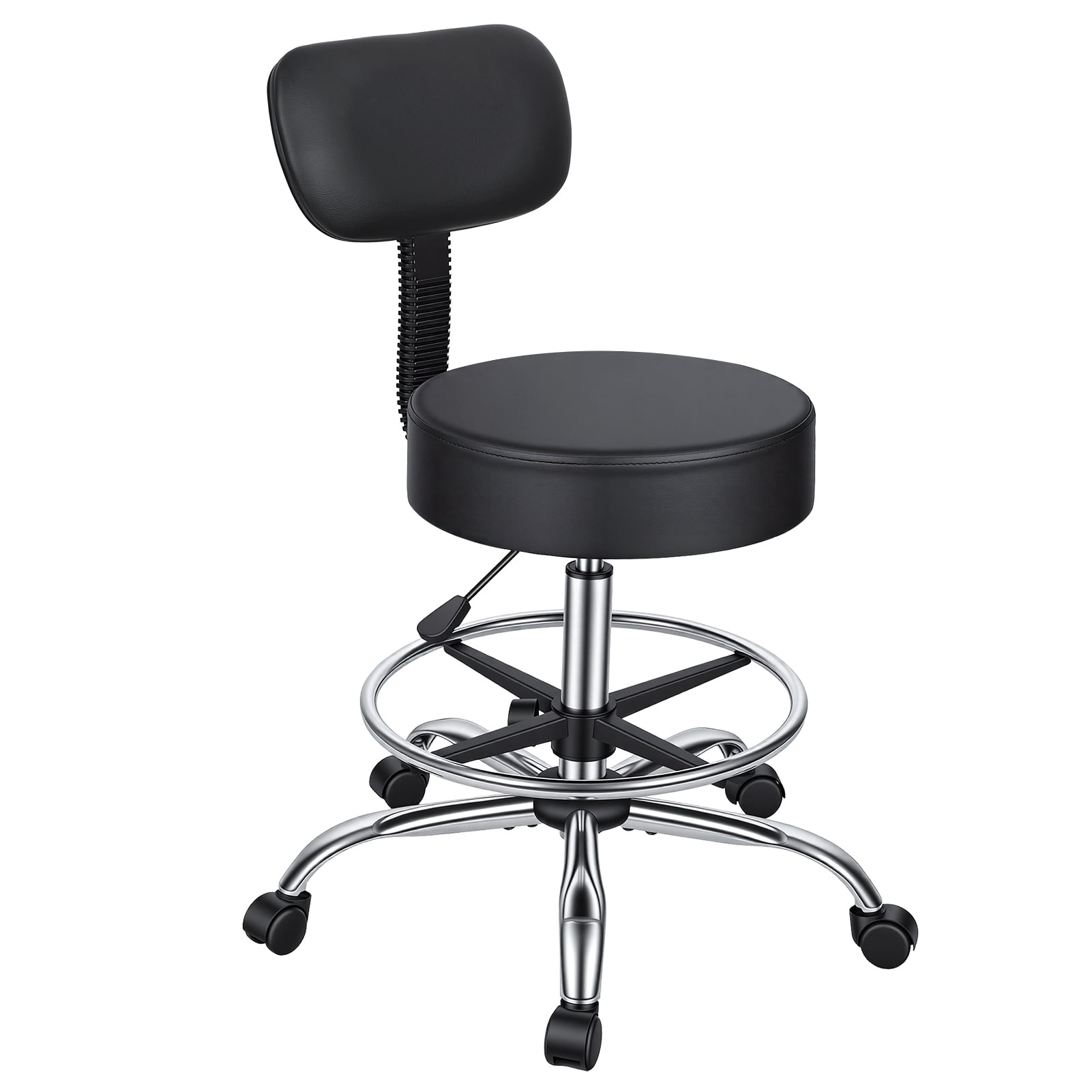 Wliqien Drafting Stool with Backrest, Height Adjustable Office Desk ...