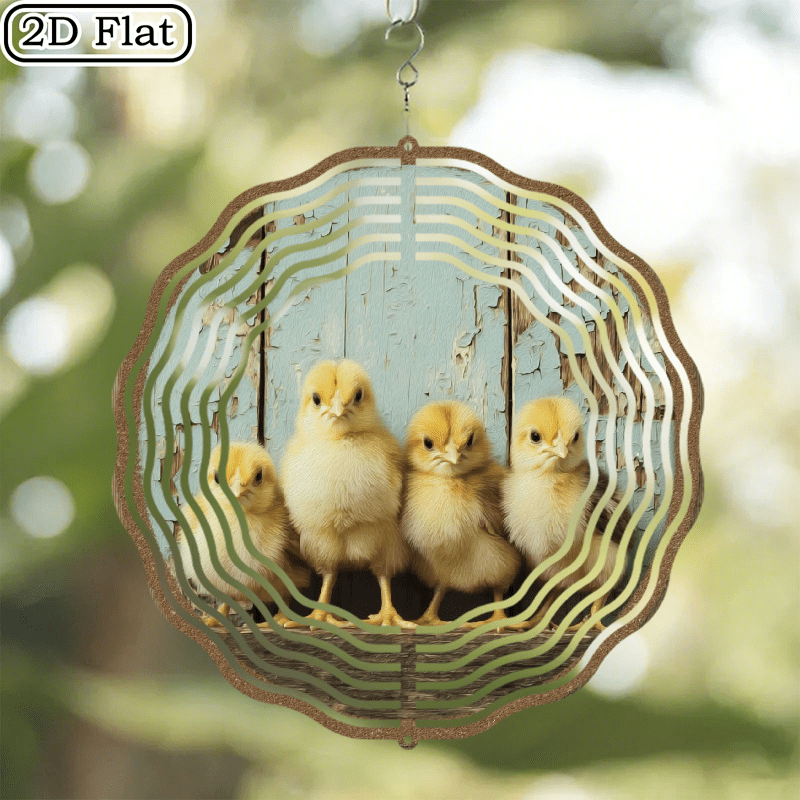 Wllo0ord 2D Flat 1pc 10-inch hanging wind chime, A group of fluffy ...