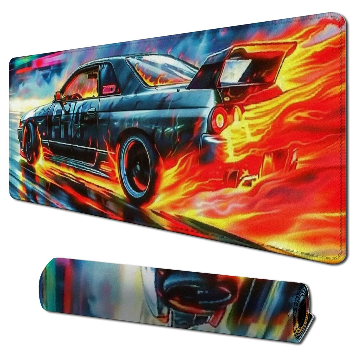 Wllo0ord Car Gaming Mouse Pad Large Mousepad JDM Car R32 Tokyo Drifting ...