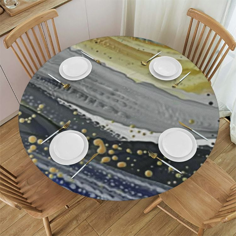 Wllo0ord Table Cover Elastic Fitted Round Table Covers Tablecloths ...