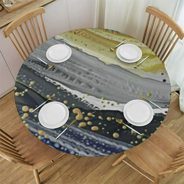 Wllo0ord Table Cover Elastic Fitted Round Table Covers Tablecloths ...